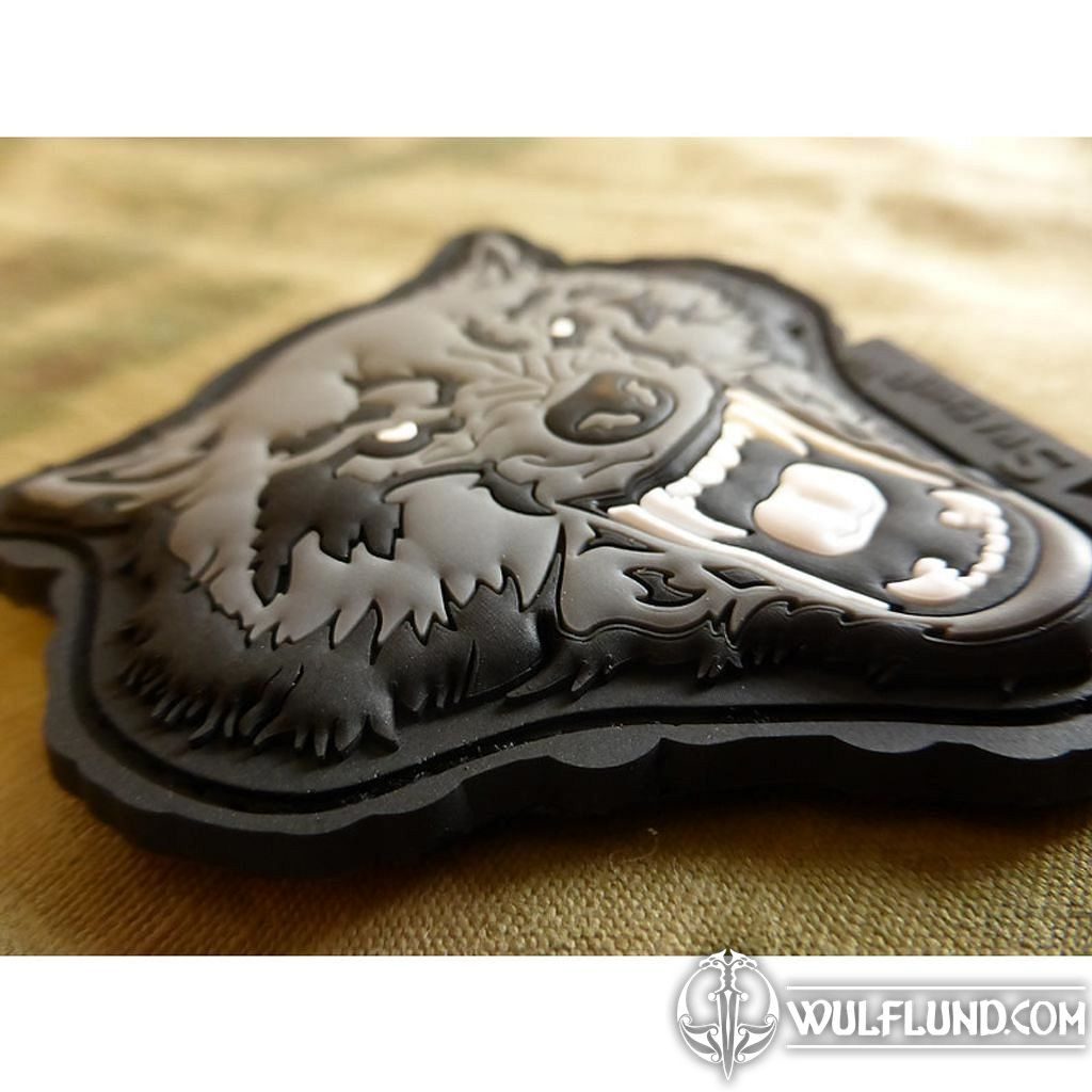 ANGRY WOLF, 3D rubber patch patches militaires VÊTEMENTS - armée, en plein air, police ...