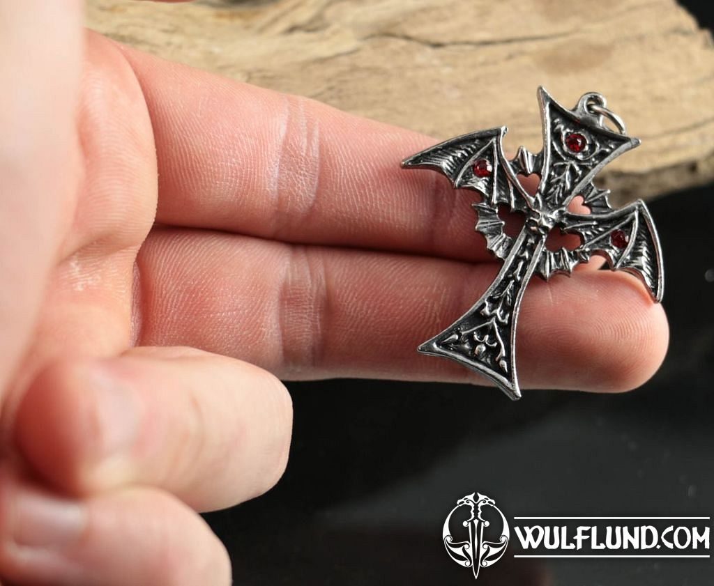 VAMPIRE CROSS, Nosferatu, pewter pendant Middle Ages, other pendants ...