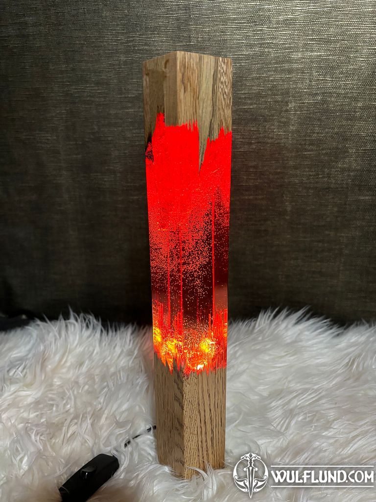 LED LAMP, wood and resin table lamps Lighting, Home decor Wulflund.com ...
