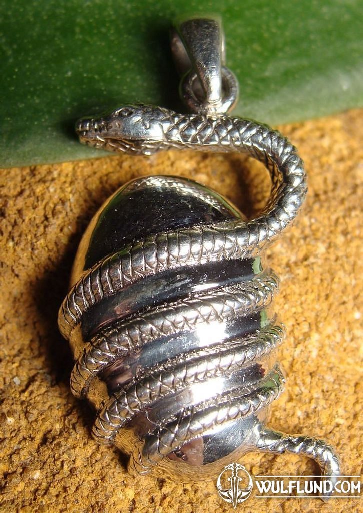 THE EGG AND THE SERPENT, silver pendant, Ag 925 mythology collection ...
