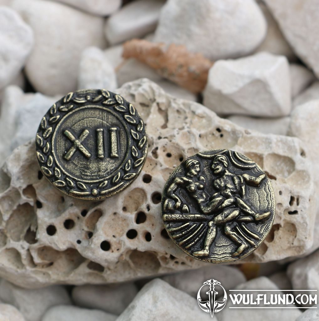 Rome, erotic token Spintria XII, 1st century, replica, antique brass ...