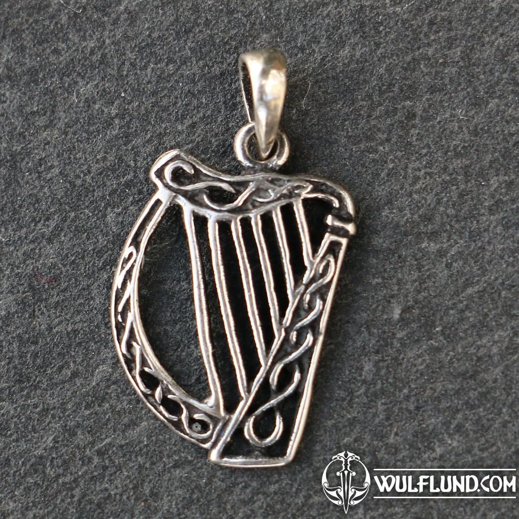 IRISH HARP, silver pendant Ag 925 Megalith pendants Silver jewellery We ...