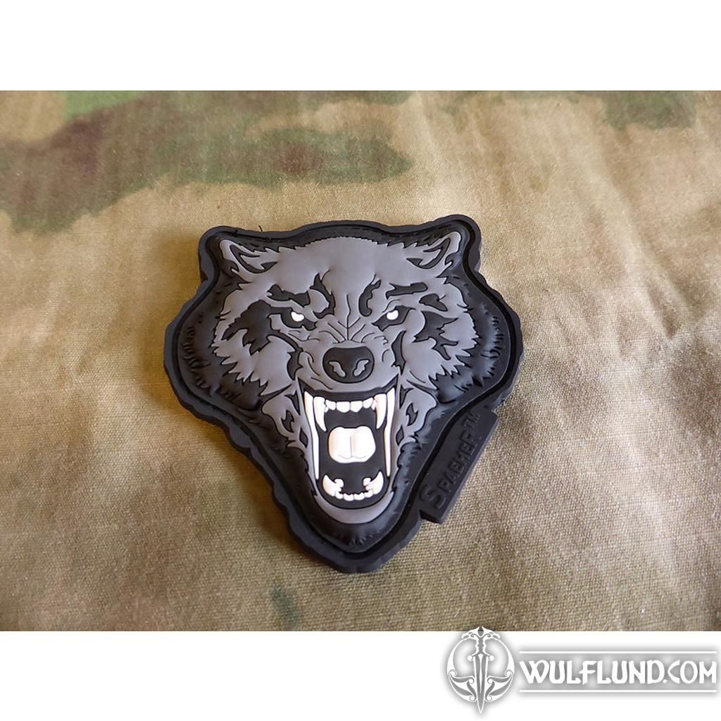 ANGRY WOLF, 3D rubber patch patches militaires VÊTEMENTS - armée, en ...