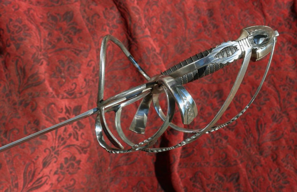 Danish officer rapier - Karde (thistle), sword - wulflund.com