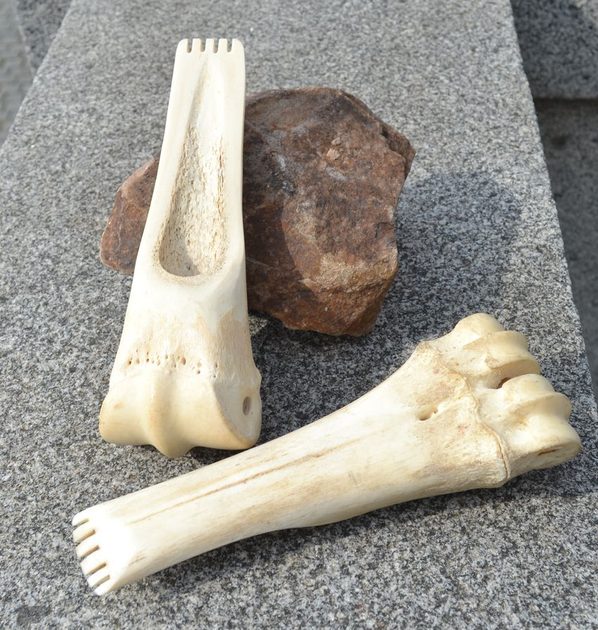 Bone tool for scraping animal hide - wulflund.com