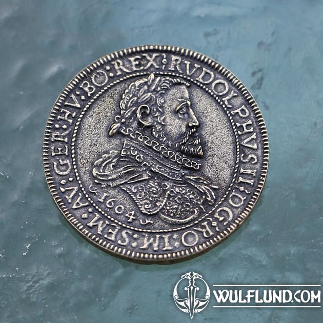 Bohemia, Rudolf II 1576 - 1611 Thaler, zinc, coin - replica ant.brass ...