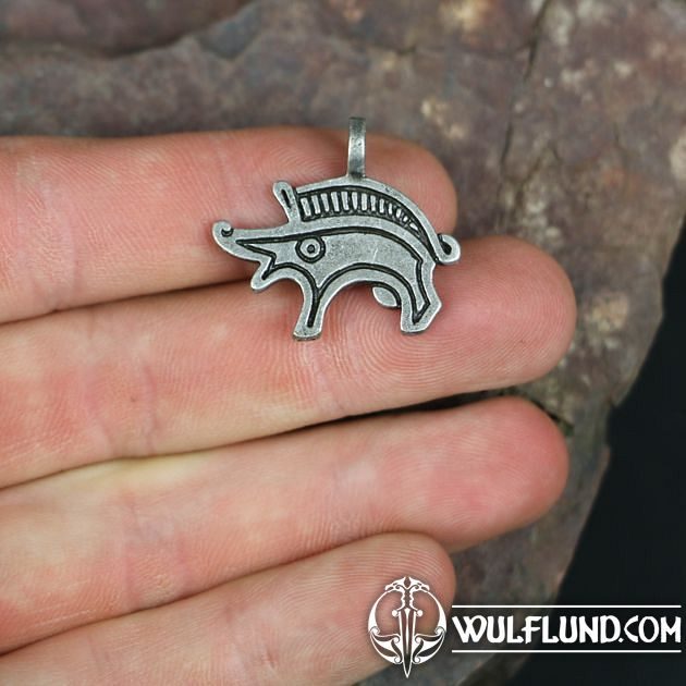 GERMANIC BOAR, pendant, zinc Drakkaria All pendants, our production ...