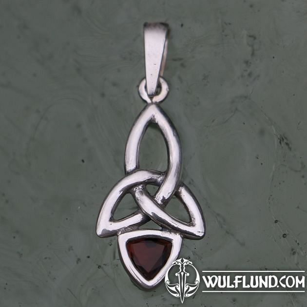 KIRA, silver pendant, Garnet Drakkaria pendants with gemstones, silver ...