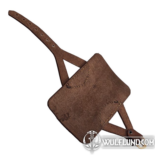 Medieval Archer' Bracer BALDRIC, leather, brown Hádek equipment for ...