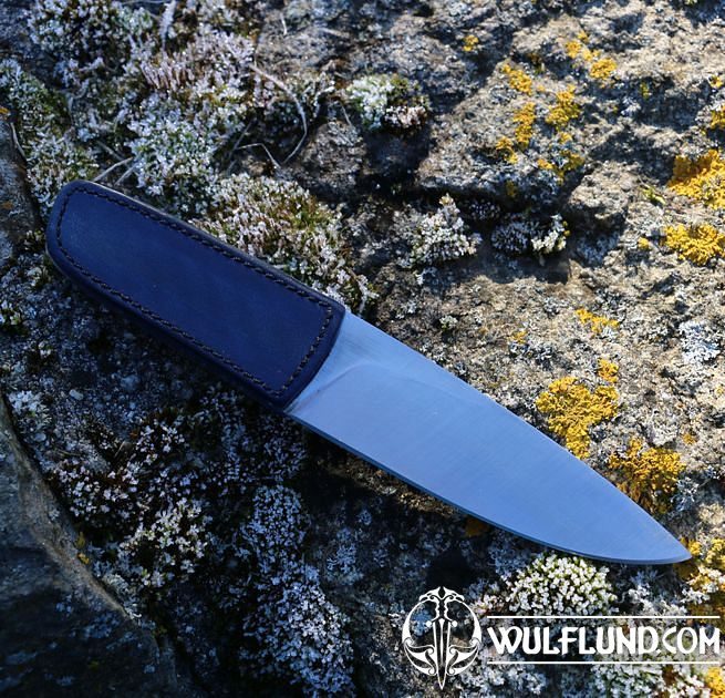 LOGAN DESIGNER KNIFE with LEATHER GRIP and SHEATH, blue knives Weapons ...