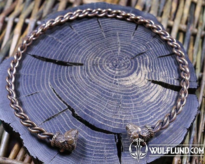 CELTIC TORC, Bull's Heads, bronze forged jewelry, torcs, bracelets ...