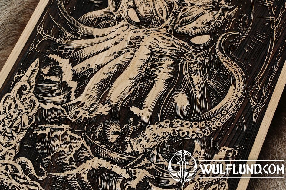 CTHULHU Wall Decoration Oak 32x46cm Wooden paintings Home decor ...