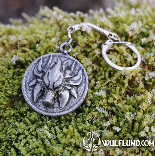 Wolf, zinc, key ring Drakkaria keychains Jewelry - bronze, zinc ...
