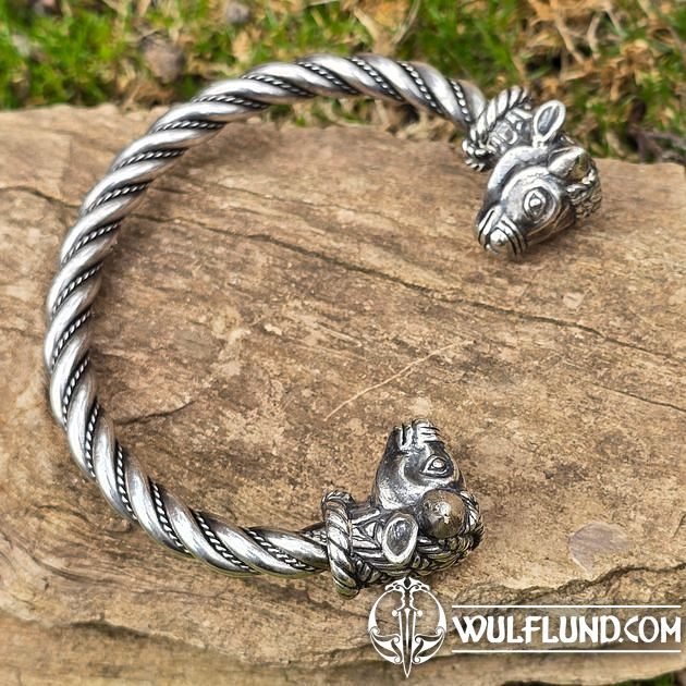 Celtic bull bracelet, Trichtingen, solid silver 925 Drakkaria bracelets ...