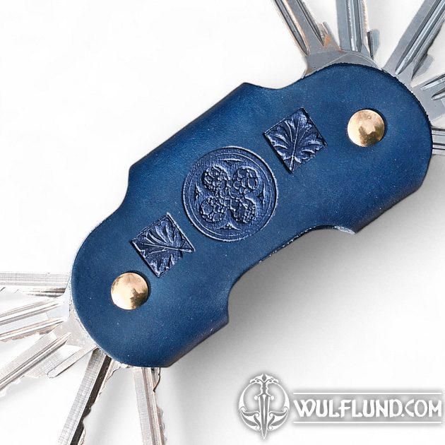GOTHICA, leather key ring with screws, blue keychains, whips, other ...