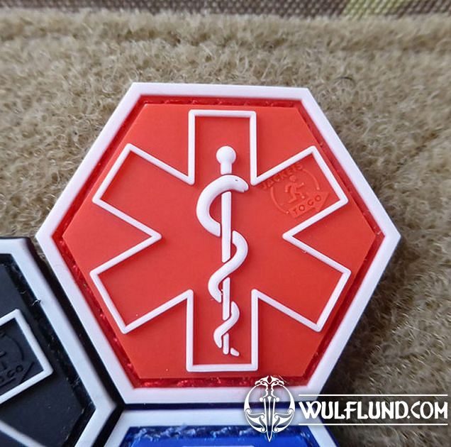 PARAMEDIC, red Hexagon Patch military patches Clothing - Outdoor ...