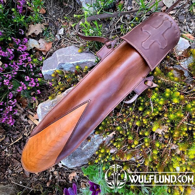 LEATHER ARROW QUIVER, early medieval - Hedeby, Bayeux Hádek equipment ...