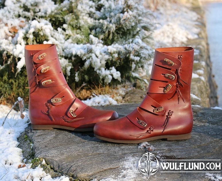 RASMUS, chaussures en cuir début moyen âge, brun clair Chaussures ...