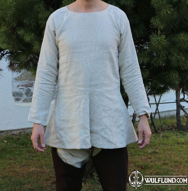 Medieval linen shirt, man 14th century clothing for men Historical ...