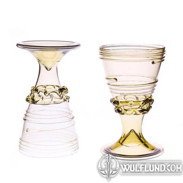 Medieval Wine Glass, 14th century, France historical glass Feasting ...