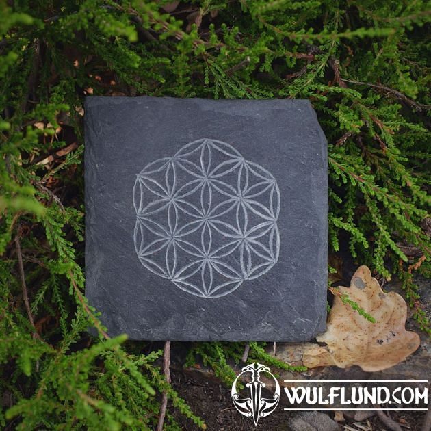FLOWER OF LIFE SLATE COASTER Garden Decor Sculptures, Garden Decor We ...
