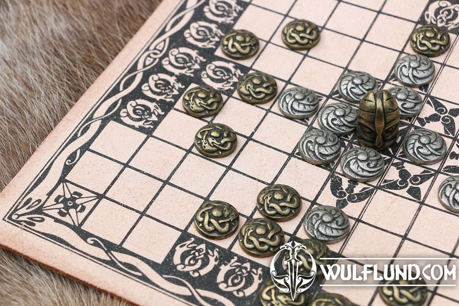 HNEFATAFL or Tafl, Viking Board Game - leather and stones Drakkaria ...