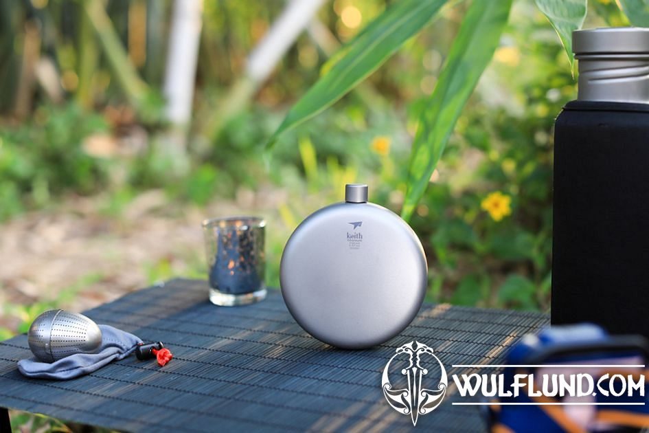 Ti9302 Titanium Round Flask Titanium equipment Bushcraft Wulflund.com ...