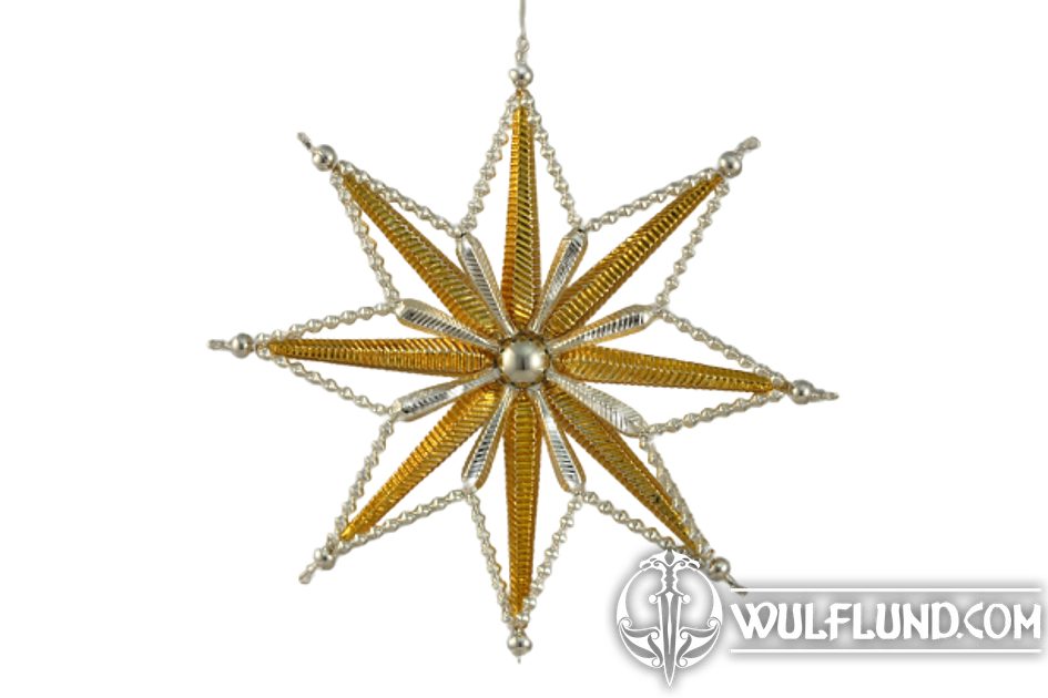 GOLDEN STAR OF MOUNTAINS, Yule Decoration vánoční ozdoby Pagan ...