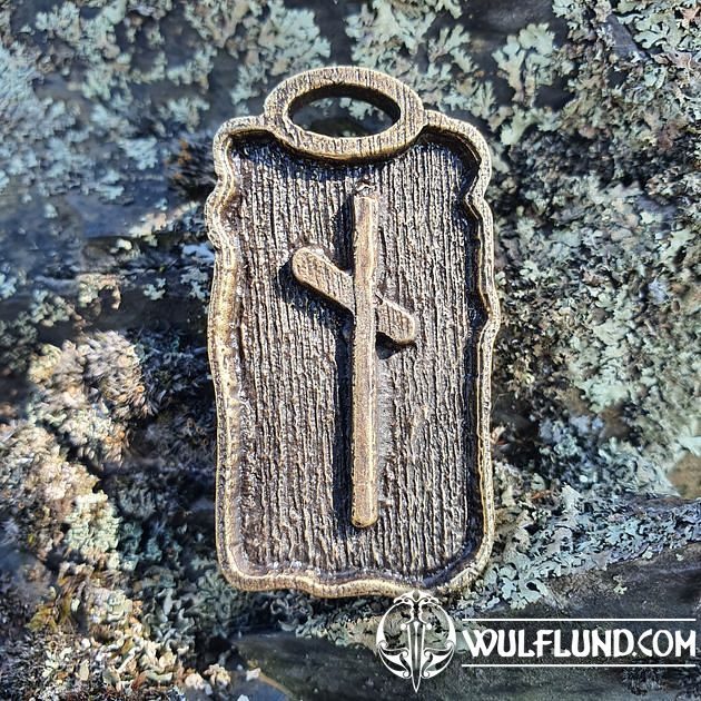 NAUTHIZ Rune Pendant Zinc ant. brass rune pendants amulets and ...
