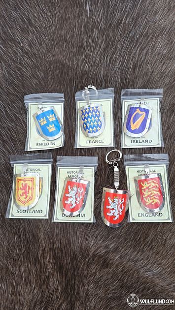 BOHEMIA, MEDIEVAL SHIELD, key ring, metal, handmade keychains Jewellery ...
