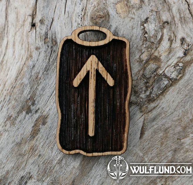 TIWAZ - Rune - Futhark, Wood Kadlus rune pendants amulets and talismans ...