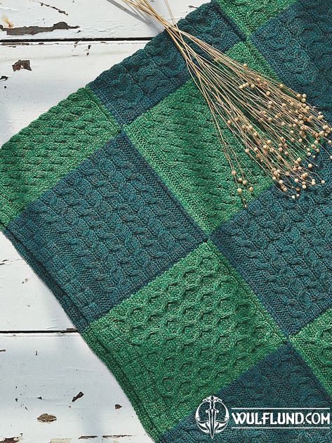 Couverture en laine MOIRA, vert d'Irlande couvertures et châles en ...