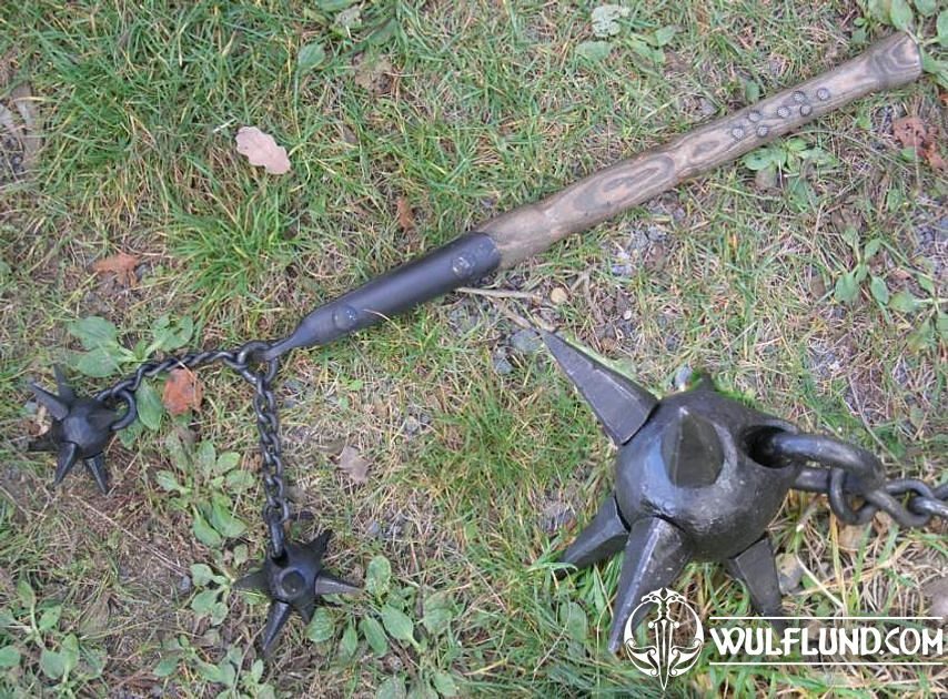 Double Medieval Spiked Flail axes, poleweapons Weapons - Swords, Axes ...
