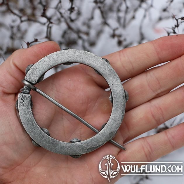 NORICA, large medieval cloak brooch with glass brooches, jewels ...