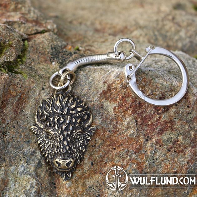 BIZON - TATANKA keychain, zinc Drakkaria keychains Jewellery Wulflund ...