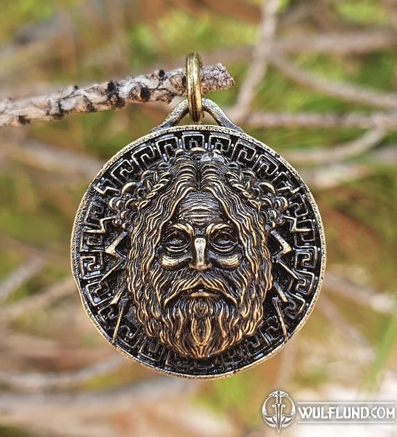 ZEUS, Greek God, pendant, zinc ant.brass Drakkaria All pendants, our ...