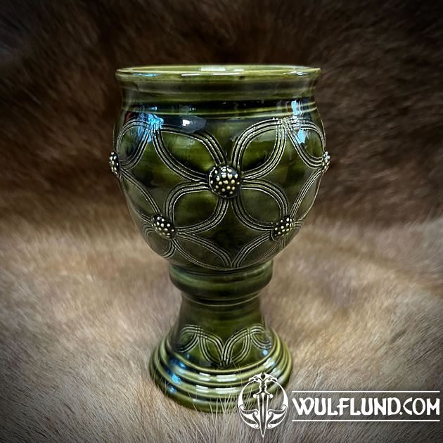 MEDIEVAL CUP WITH RASPBERRY DECOR 300ml historical ceramics Feasting ...