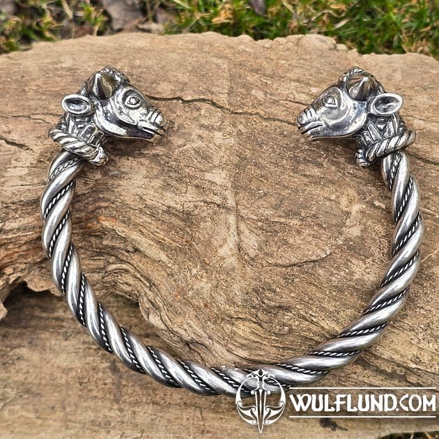 Celtic bull bracelet, Trichtingen, solid silver 925 Drakkaria bracelets ...