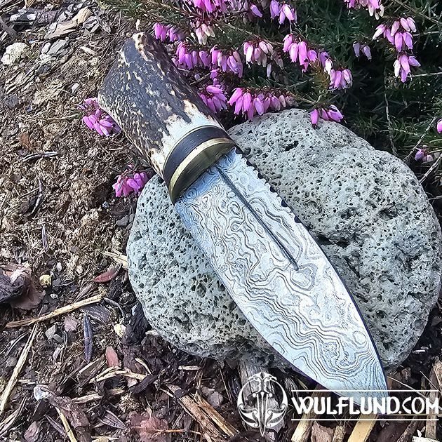 Sgian Dubh, scottish knife - damascus steel Drakkaria Damascus steel knives Knives, Weapons ...