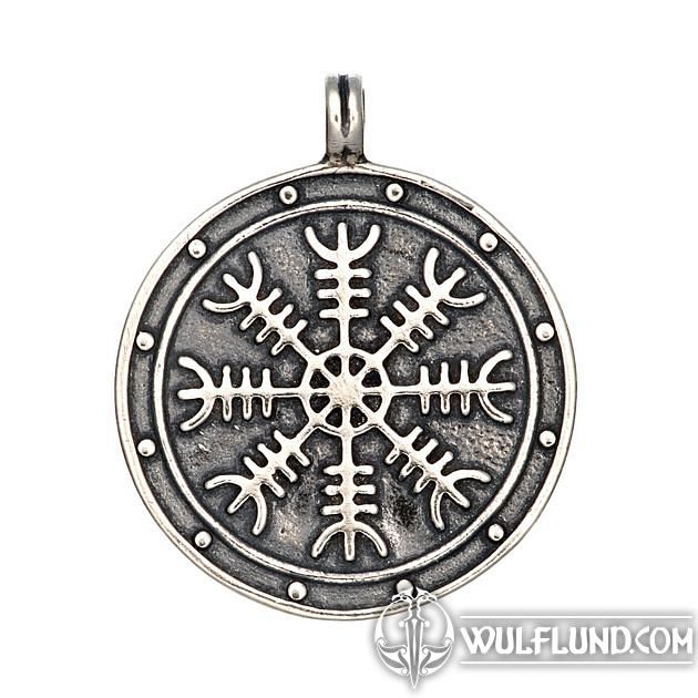 Aegishjalmur, Helm of Awe, Magical Rune medallion, silver Drakkaria ...