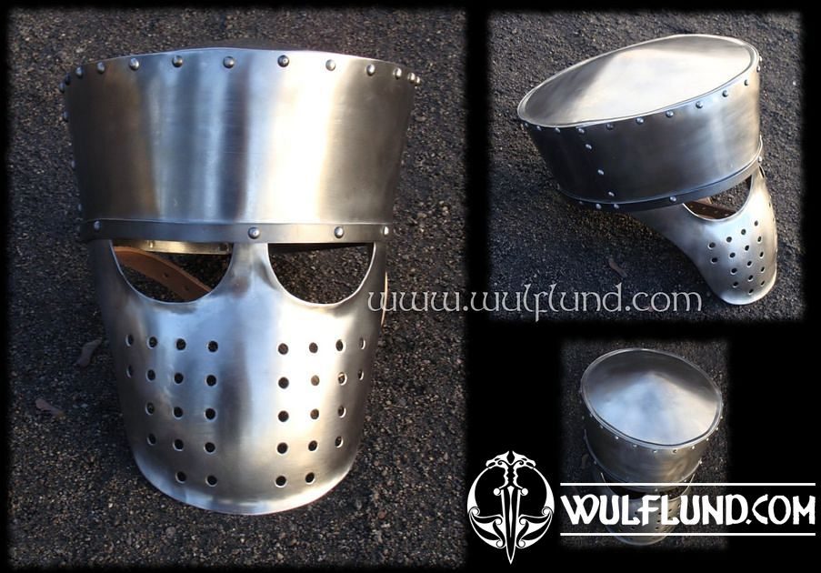 Early Great Helm medieval helmets Helmets, Armour Helmets, Shields We ...