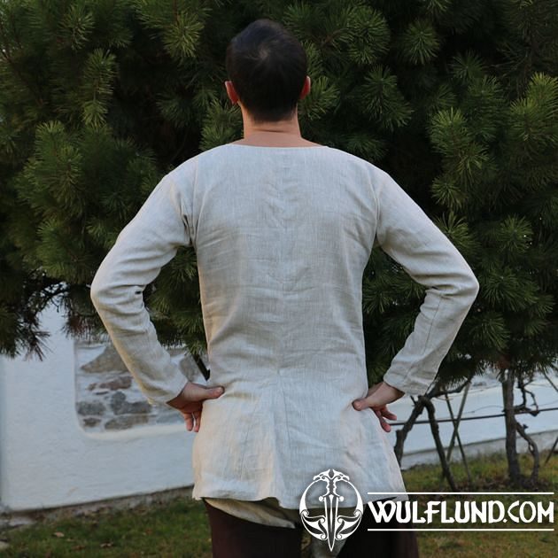 Medieval linen shirt, man 14th century clothing for men Historical ...