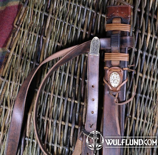 LEATHER SCABBARD with Saami jewel sword accessories, scabbards swords ...