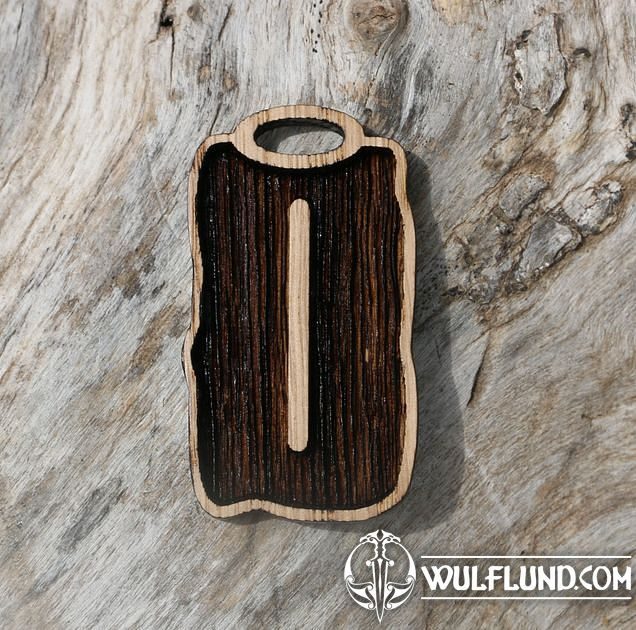 ISA - Rune - Futhark, Wood Kadlus rune pendants amulets and talismans ...