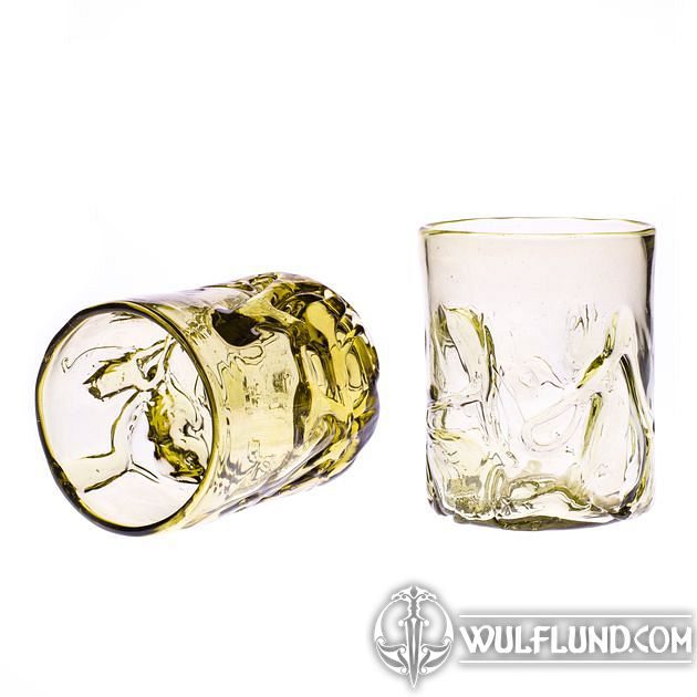 WHISKEY GLASS, Green Forest Glass, 1 pc historical glass Feasting ...