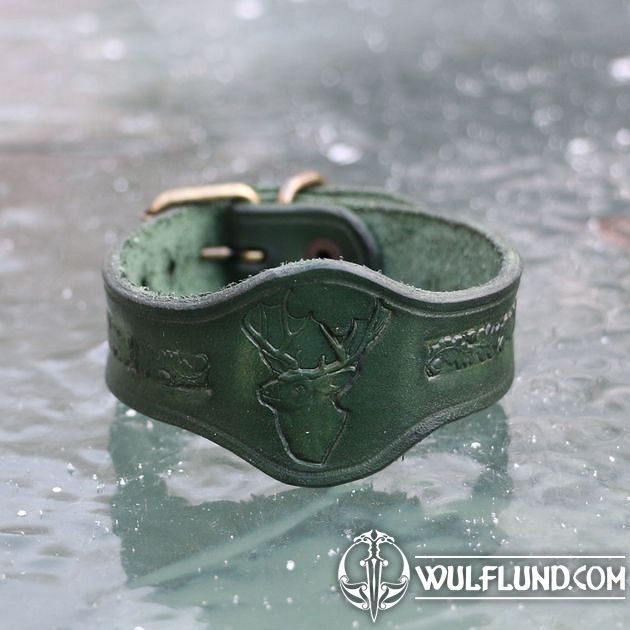 DEER, leather hunting bracelet Drakkaria wristbands Leather Products We ...