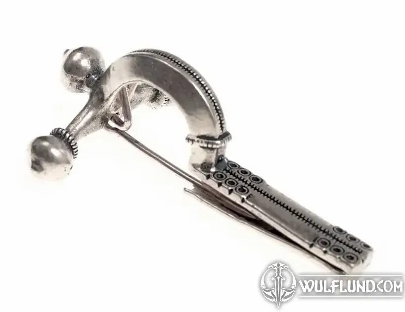 ROMAN MANTLE CLASP, Fibula, bronze, silver plated Costume brooches ...