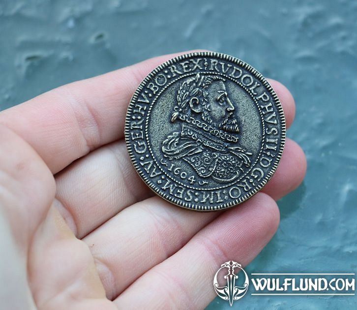 Bohemia, Rudolf II 1576 - 1611 Thaler, zinc, coin - replica ant.brass ...