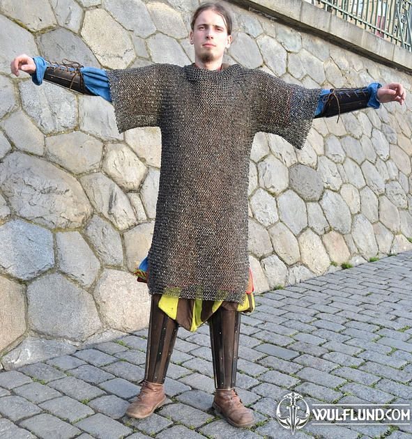 Chainmail Shirt - Hauberk, riveted, 8 mm, short sleeves Wulflund
