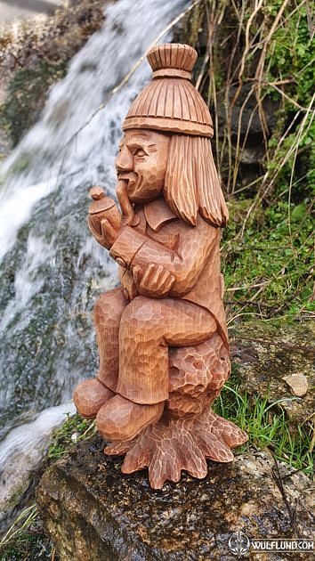 Vodnik - Water Spirit - Vodyanoy, wooden carved figure from the ...